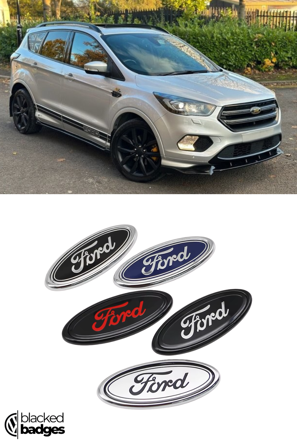 Ford Kuga MK1 - MK3 (2008 - 2025) Front + Rear Badges – BlackedBadges