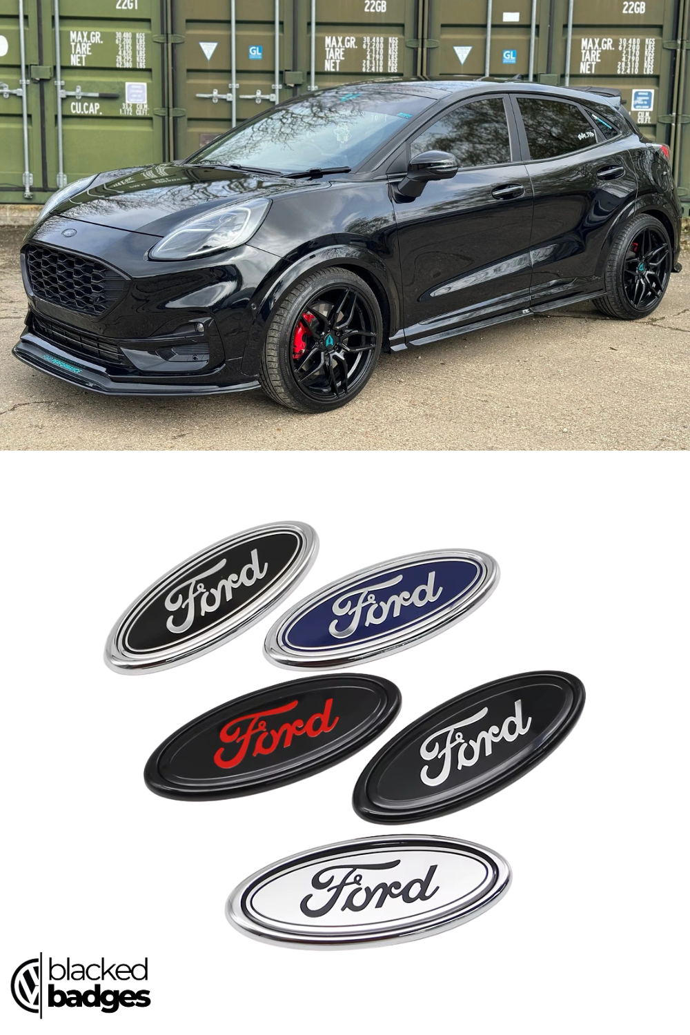 Ford Puma MK2 (2019 - 2025) Front + Rear Badges – BlackedBadges